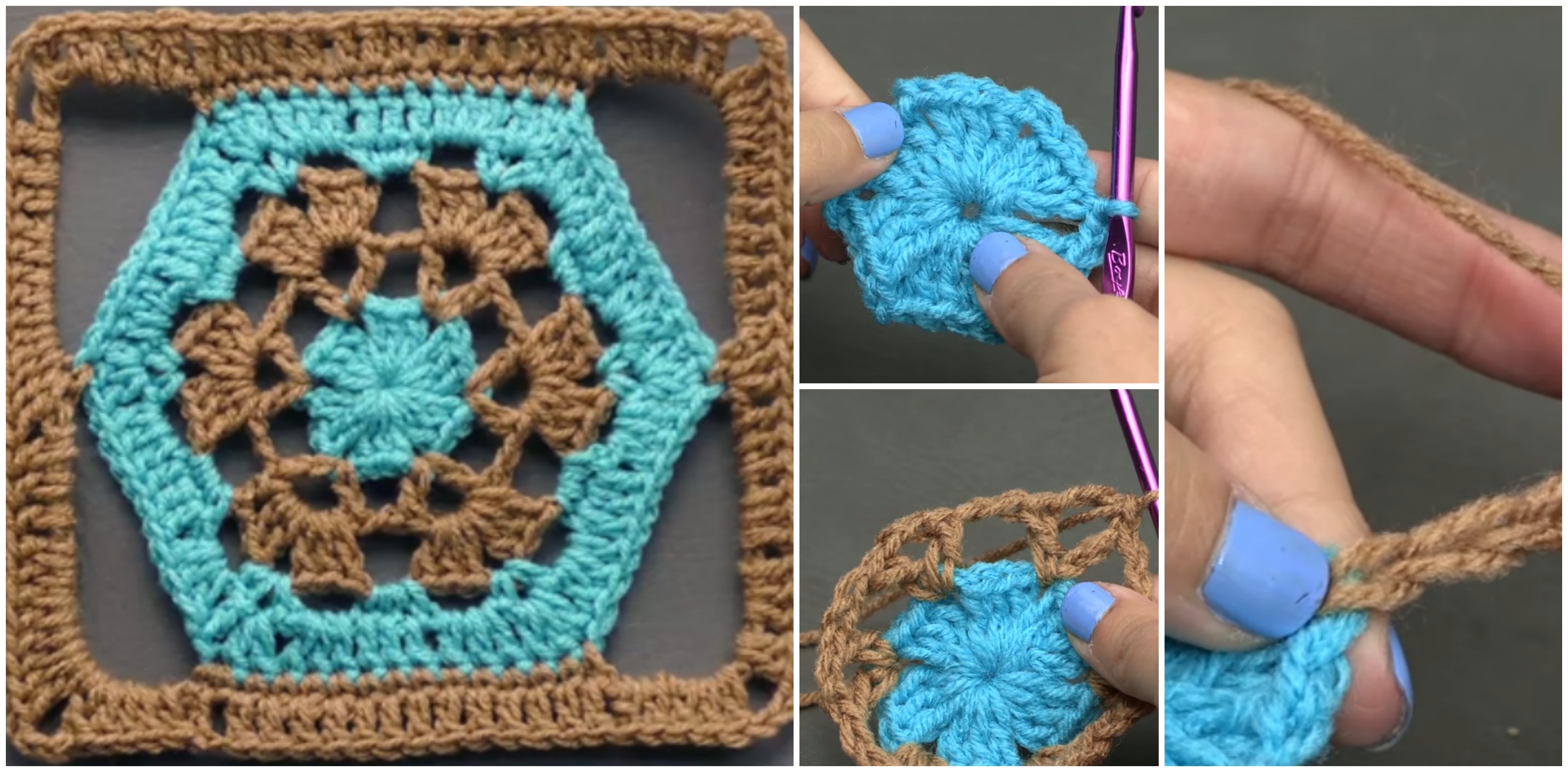 Hexagon Into The Square Crochet Ideas