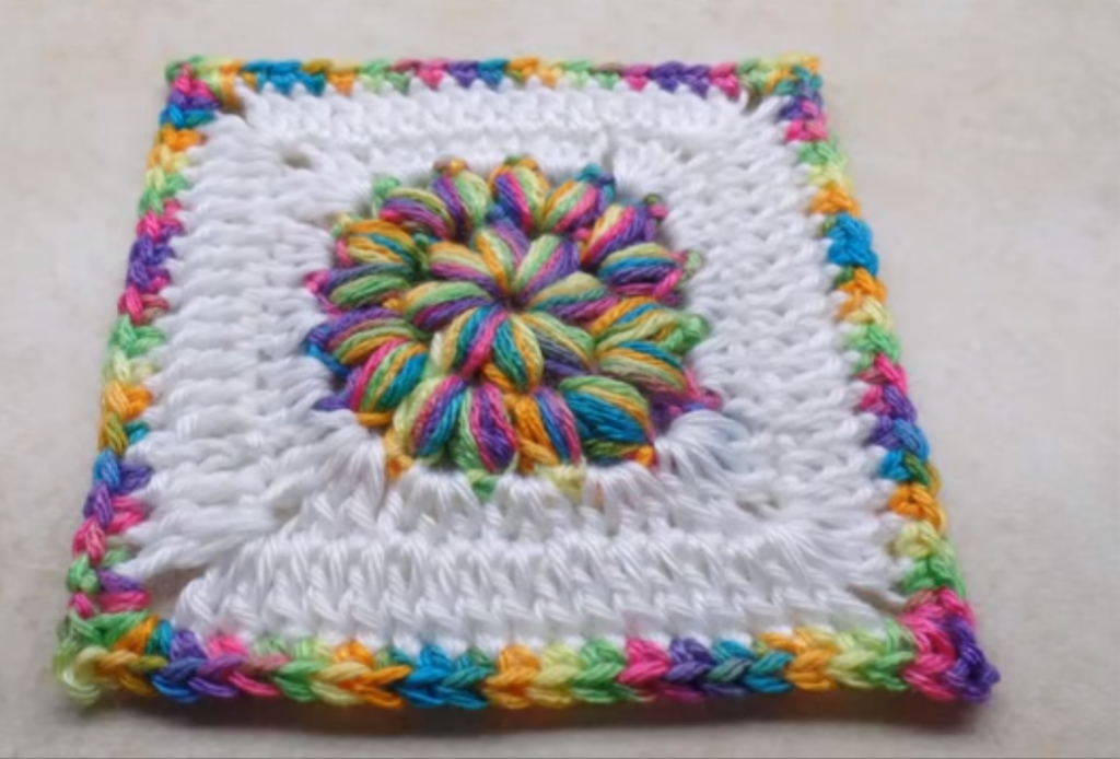Puff Circle Granny Square (Video Tutorial) - Crochet Ideas