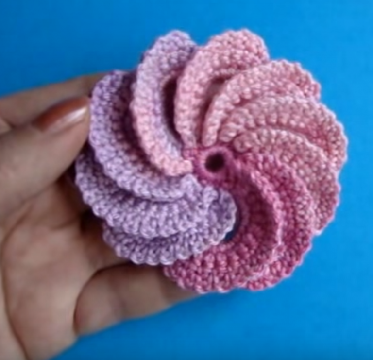 Spiral Flower Tutorial - Crochet Ideas