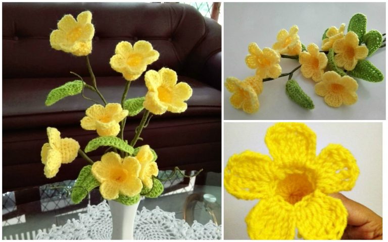 How To Make Trumpet Crochet flower - Crochet Ideas