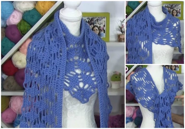 How To Crochet L-Shaped Scarf - Crochet Ideas