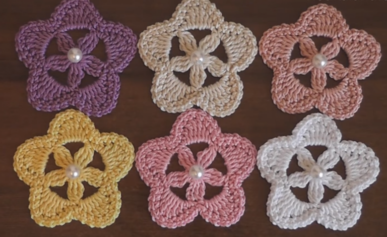 Crochet Flower Applique - Crochet Ideas