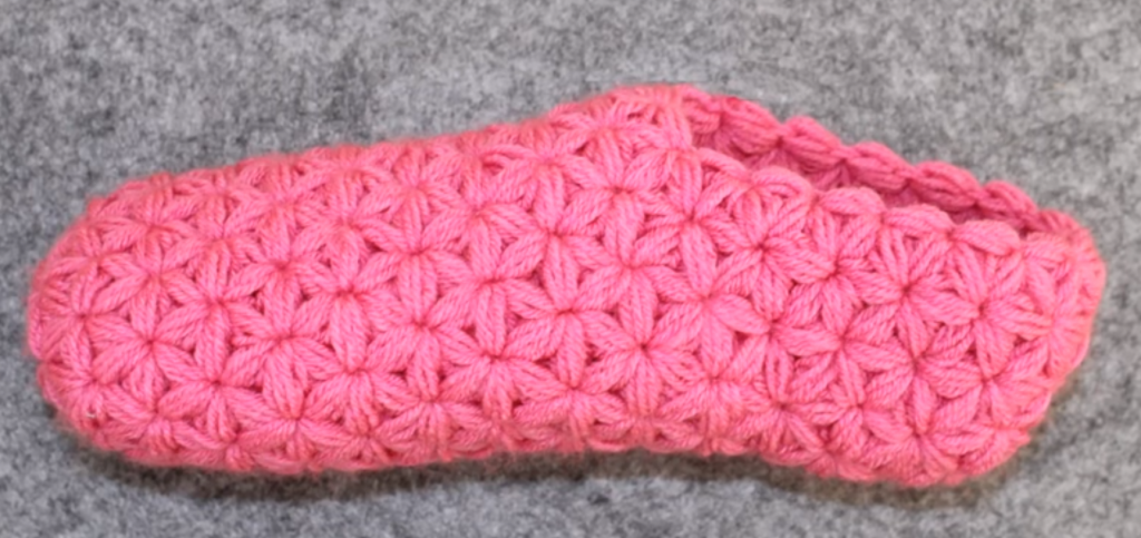 Crochet Triangle Star Stitch Slippers - Crochet Ideas