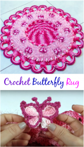 Crochet Butterfly Rug - Crochet Ideas