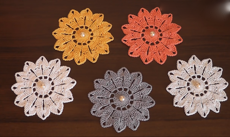 Crochet Very Easy Flower Tutorial - Crochet Ideas