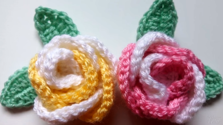 Crochet Rose Flower Video Tutorial - Crochet Ideas