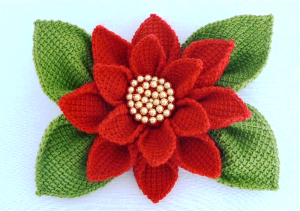 How To Make Poinsettia Flower Crochet Ideas
