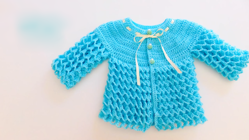 How To Crochet Honeycomb Stitch Baby Jacket - Crochet Ideas