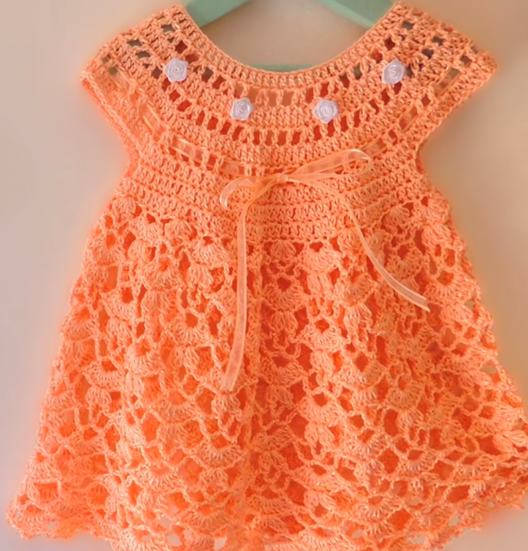 Crochet Fast And Easy Baby Dress - Crochet Ideas