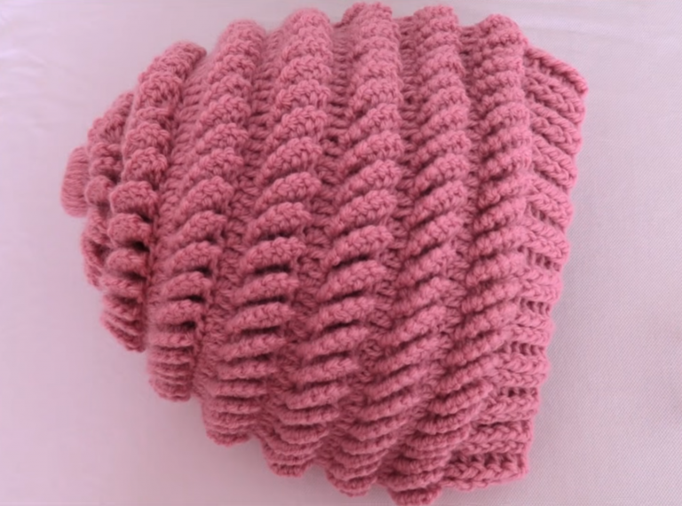 Crochet 3D Beanie Hat - Crochet Ideas