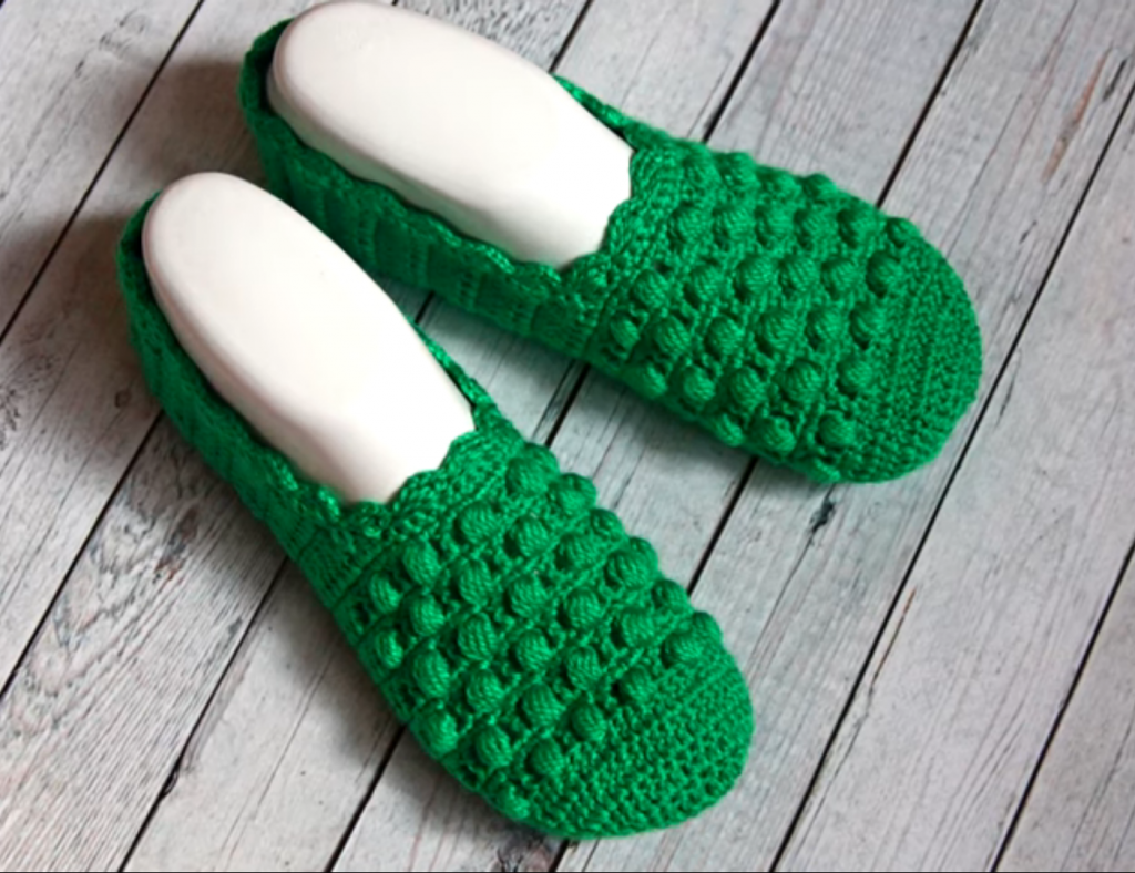 Crochet Bobble Stitch Slippers - Crochet Ideas
