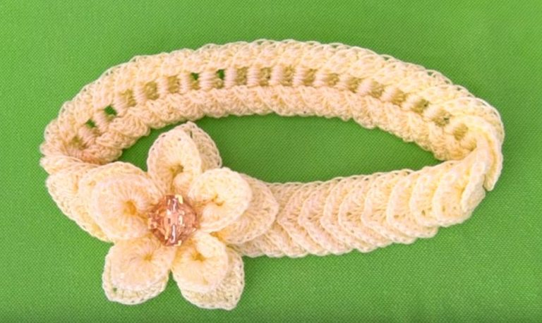 How To Make A Crochet Flower For Headband - Crochet Ideas