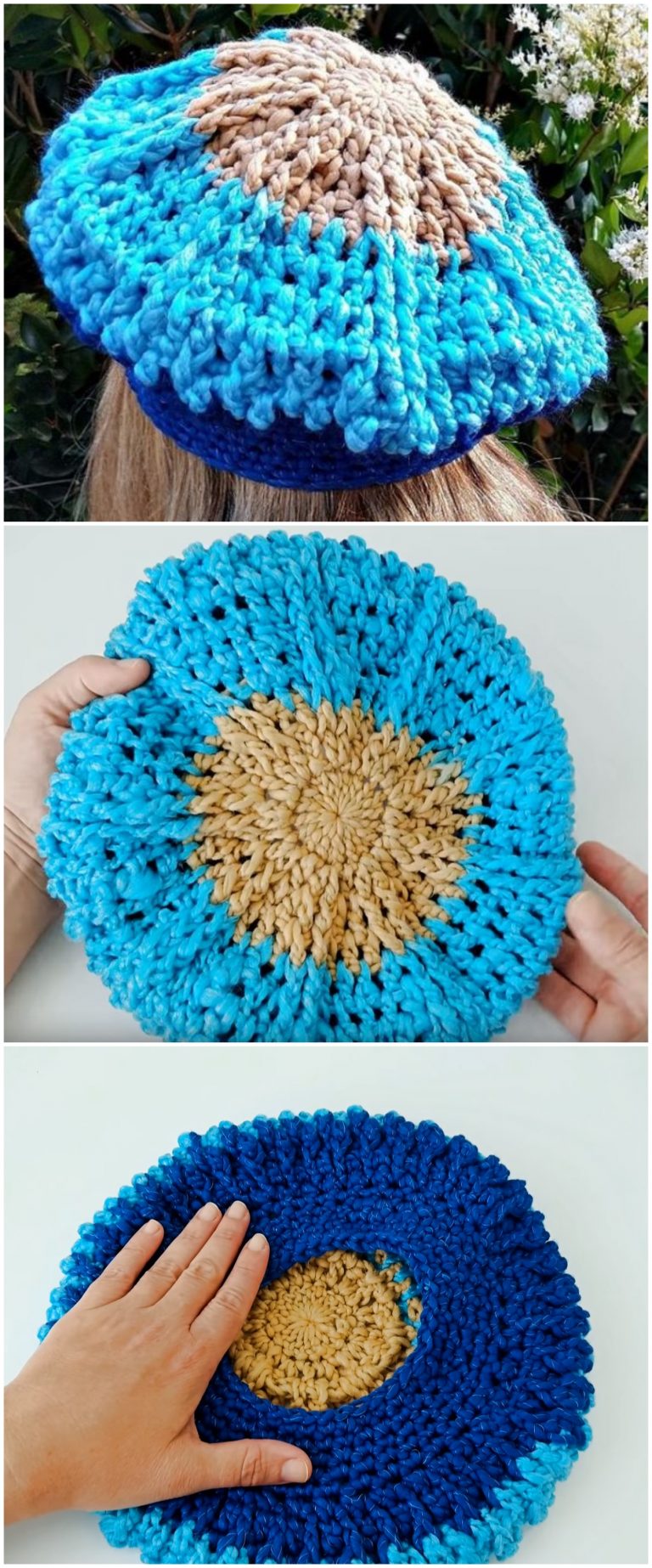 Crochet Super Easy And Stylish Beret Hat - Crochet Ideas