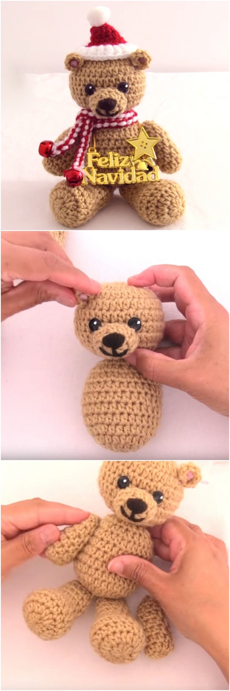 Easy Teddy Bear For Christmas - Crochet Ideas