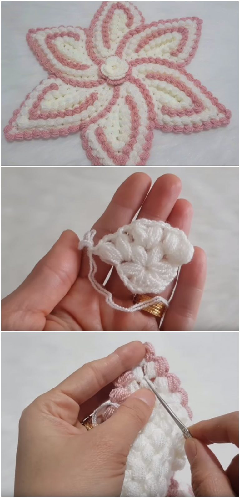 Crochet Star Flower Video Tutorial - Crochet Ideas