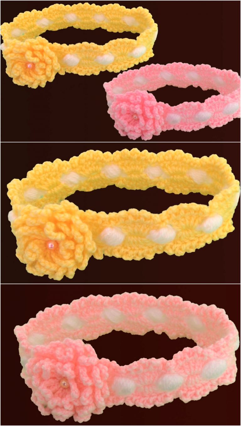 Crochet Headband With Lovely Flower - Crochet Ideas
