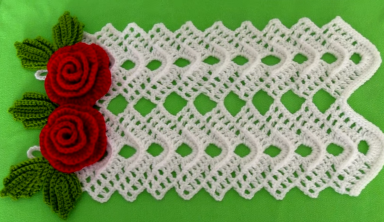 How To Crochet Decorative Mat With Flowers - Crochet Ideas