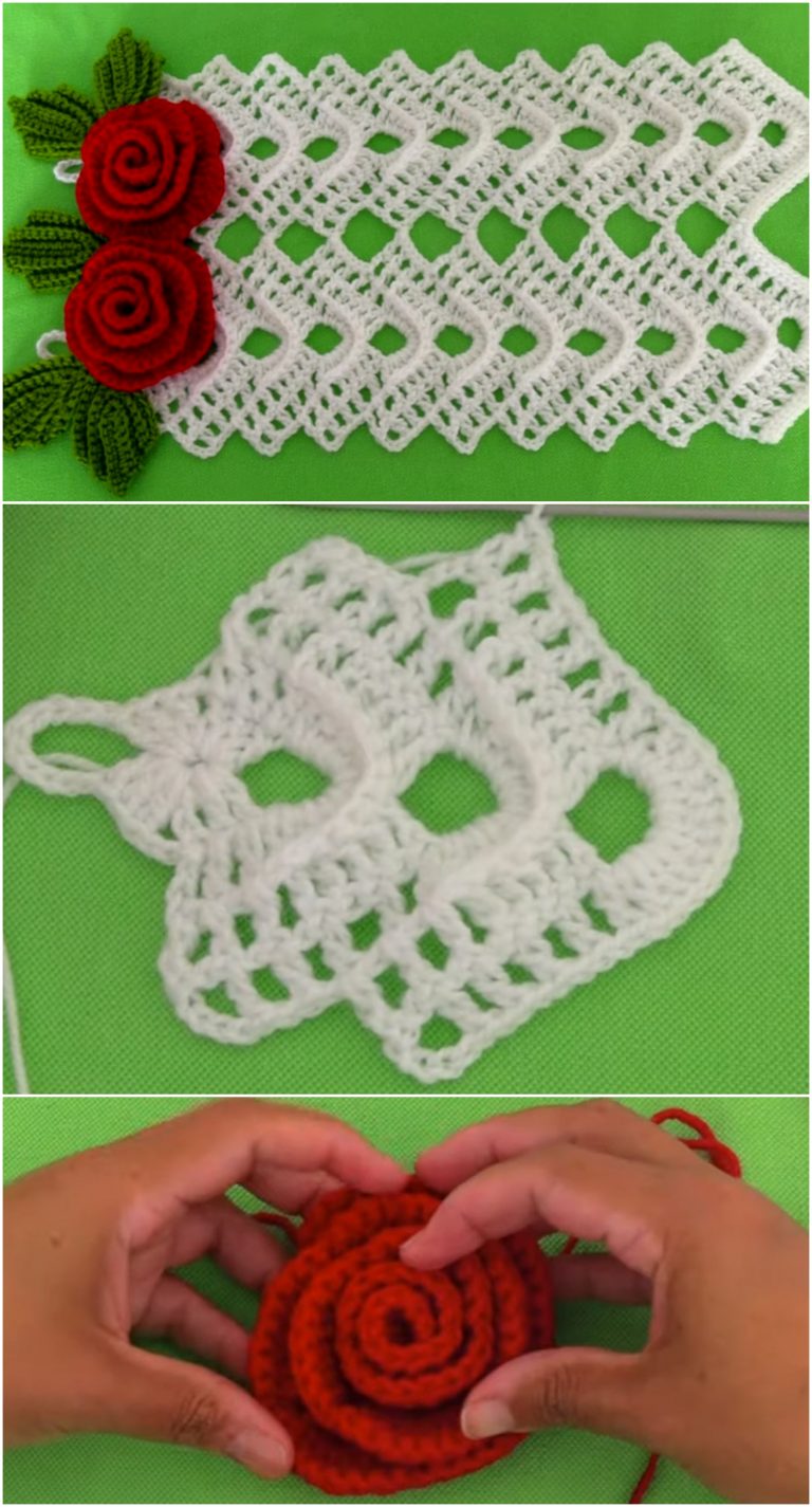 How To Crochet Decorative Mat With Flowers - Crochet Ideas