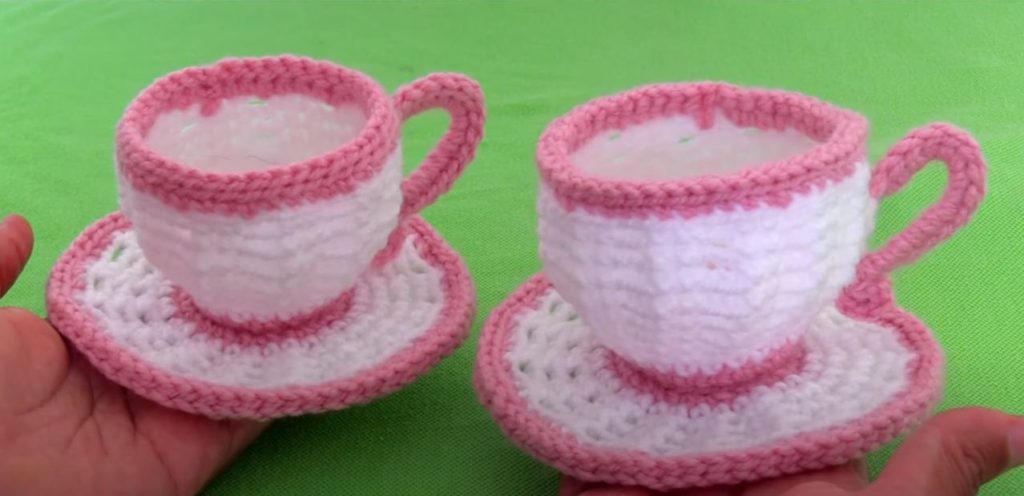 How To Crochet Tea Cups For Decoration - Crochet Ideas