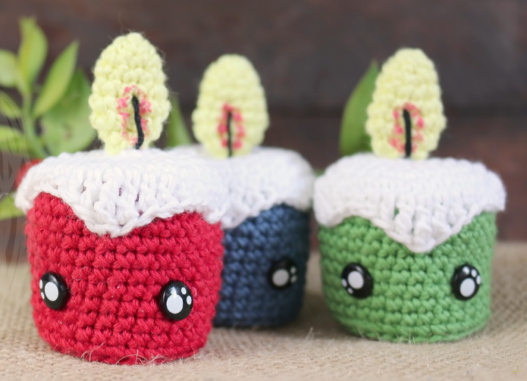Crochet Mini Candle Toy For Christmas - Crochet Ideas