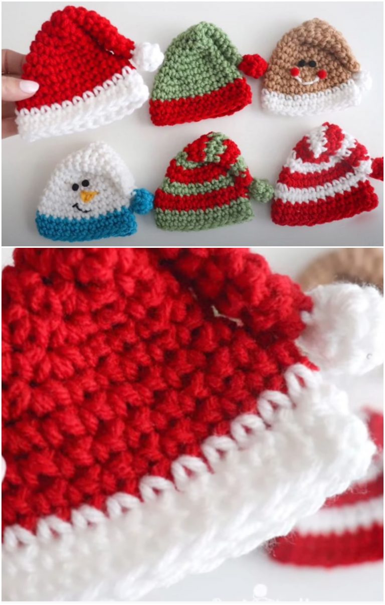 Crochet Mini Christmas Hat - Crochet Ideas