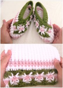 Crochet Magic Star Flower Stitch Slippers For Adults - Crochet Ideas