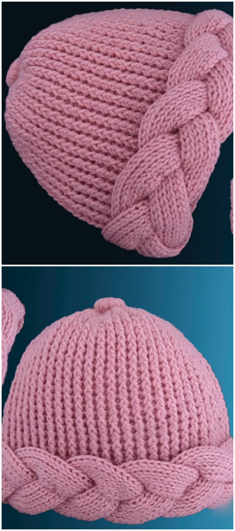 Crochet Hat With 3D Braids - Crochet Ideas