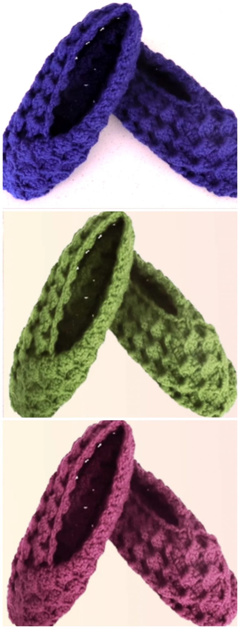 Crochet Slippers With A Square - Crochet Ideas