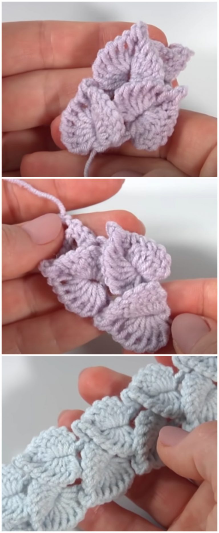Crochet Tiny Leaf Heart Motif - Crochet Ideas