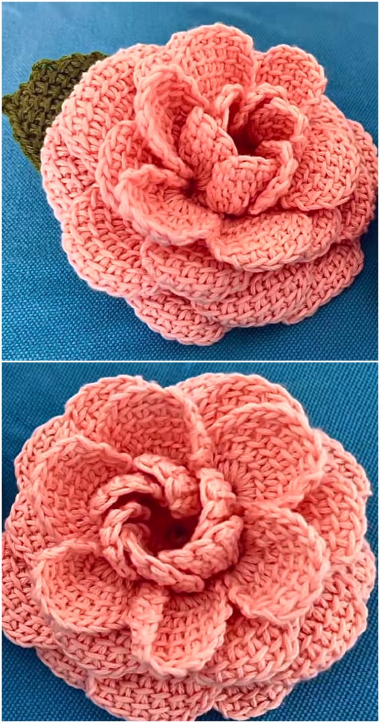 Crochet Super Beautiful Rose Flower - Crochet Ideas