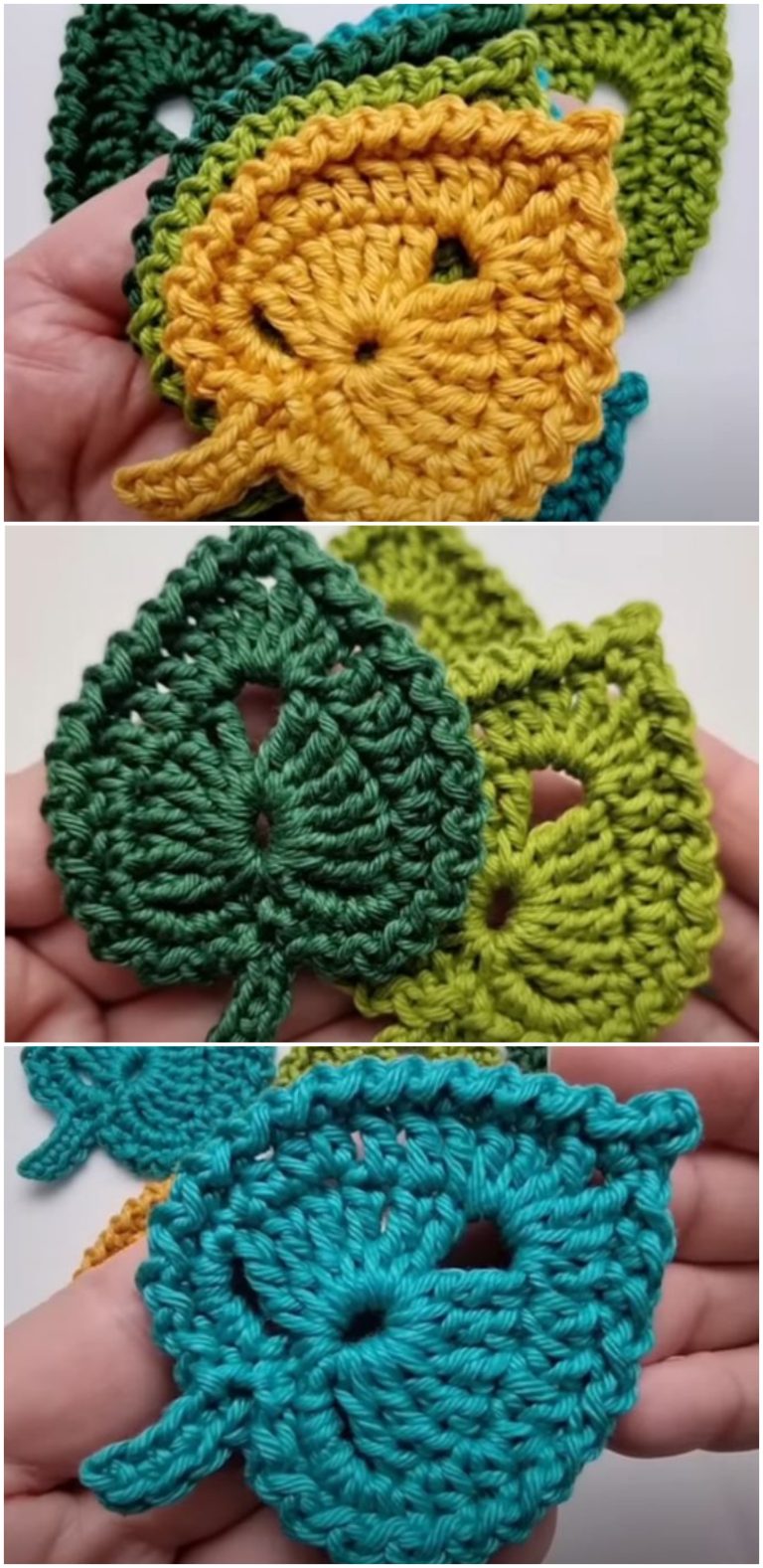 Crochet Beautiful Leaf Applique - Crochet Ideas